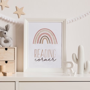Reading Corner, Kids Room Decor, Educational Posters, Preschool Poster ...
