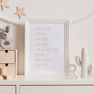 Affirmations Wall Art for Kids, Kid Affirmations, Educational Posters ...