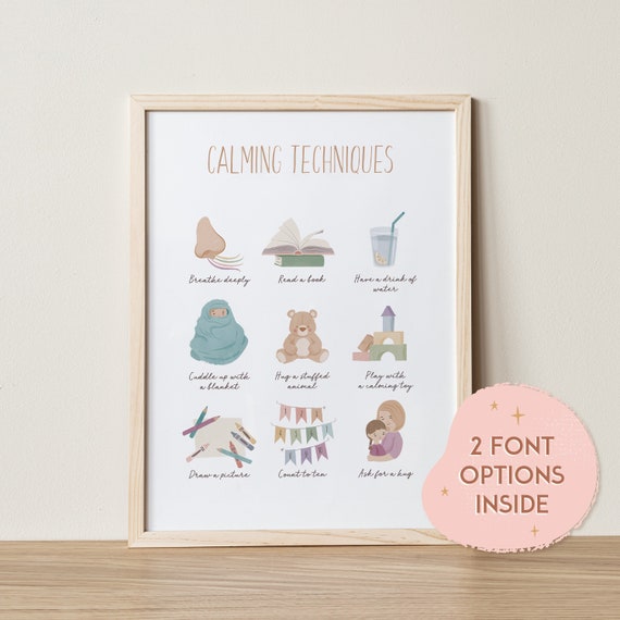 Calming Strategies Feelings Poster Educational Posters - Etsy