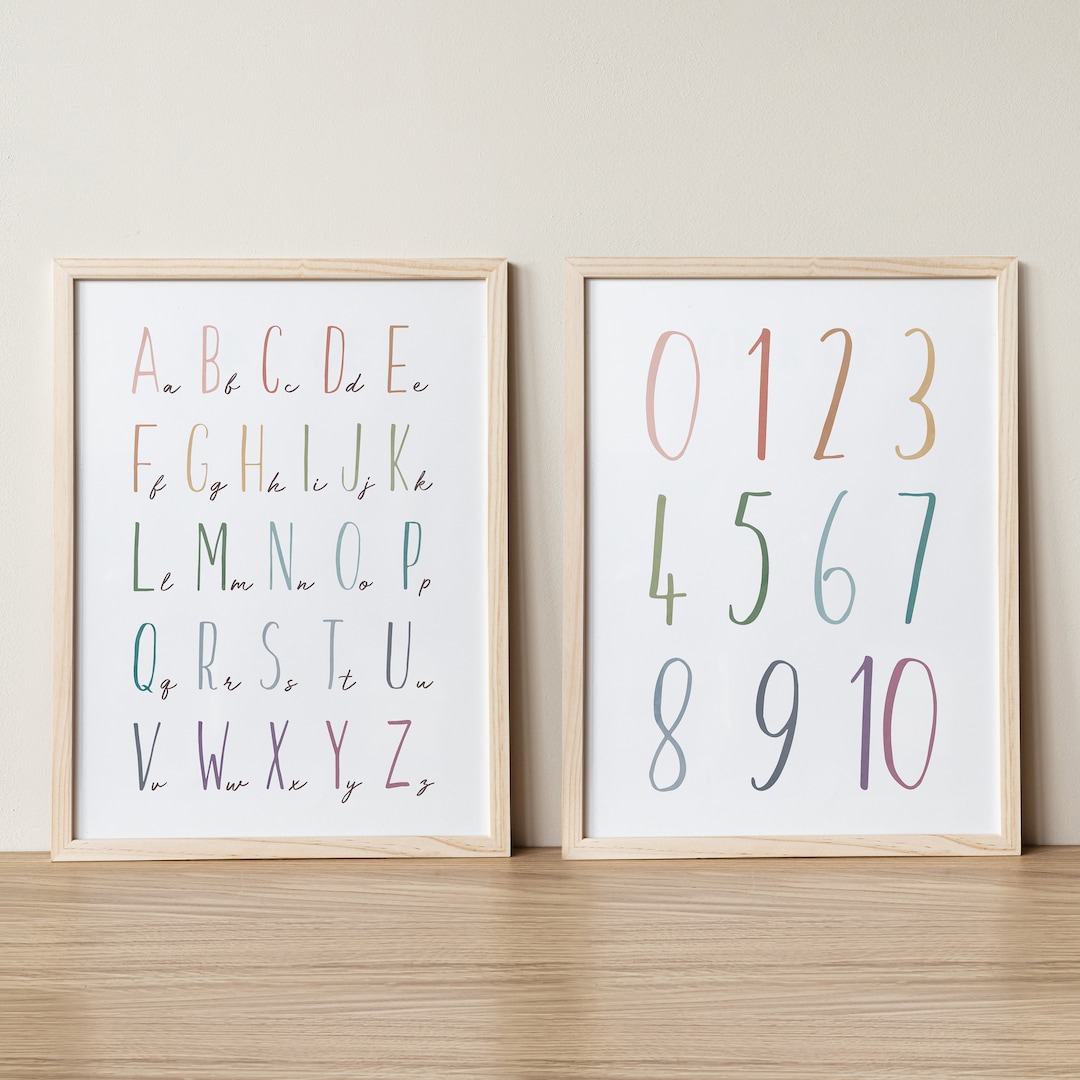 Rainbow Colors Alphabet Poster, Educational Posters, ABC Poster ...