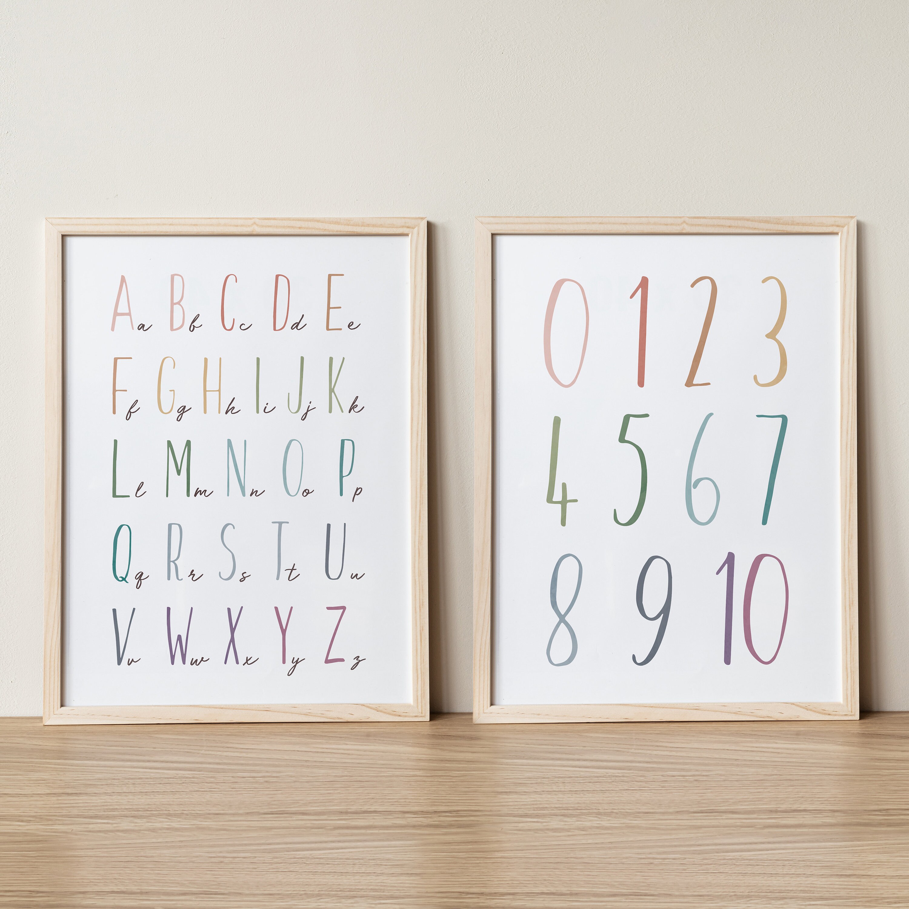 Rainbow Colors Alphabet Poster Educational Posters ABC | Etsy