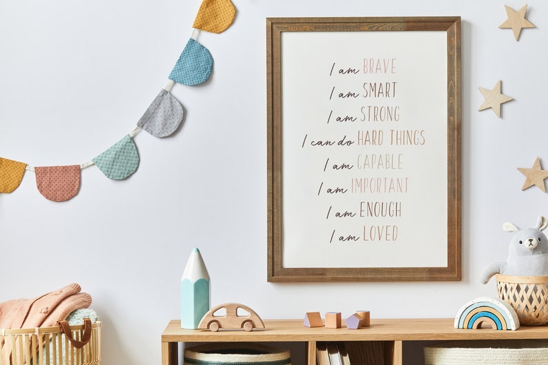 Affirmations Wall Art for Kids Kid Affirmations Educational - Etsy