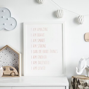 Affirmations Wall Art for Kids, Kid Affirmations, Educational Posters ...