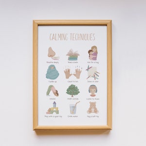 Feelings Chart, Calming Techniques, Calming Corner, Emotions Print ...