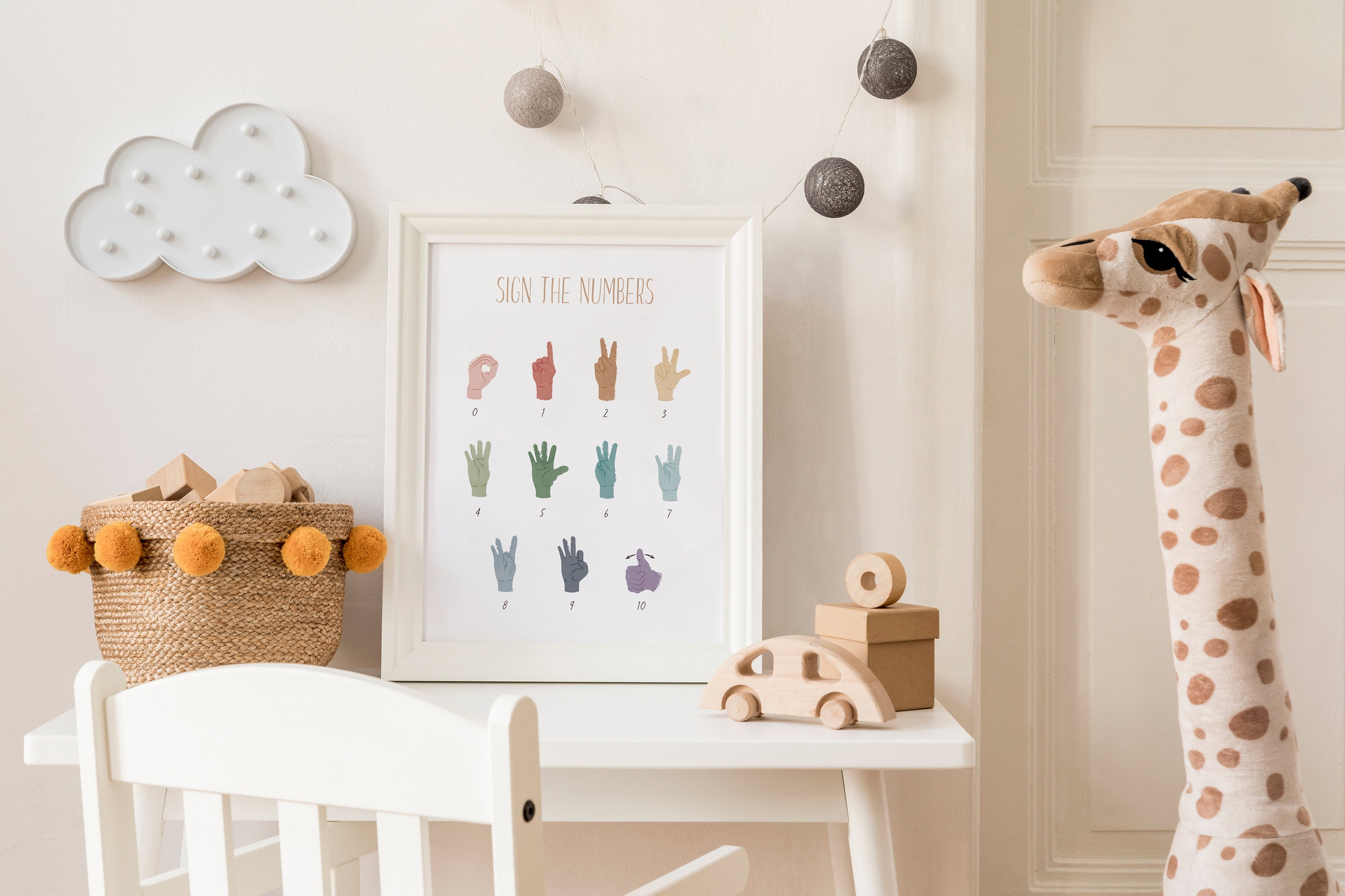 Sign Language Art ASL American Sign Language Educational | Etsy