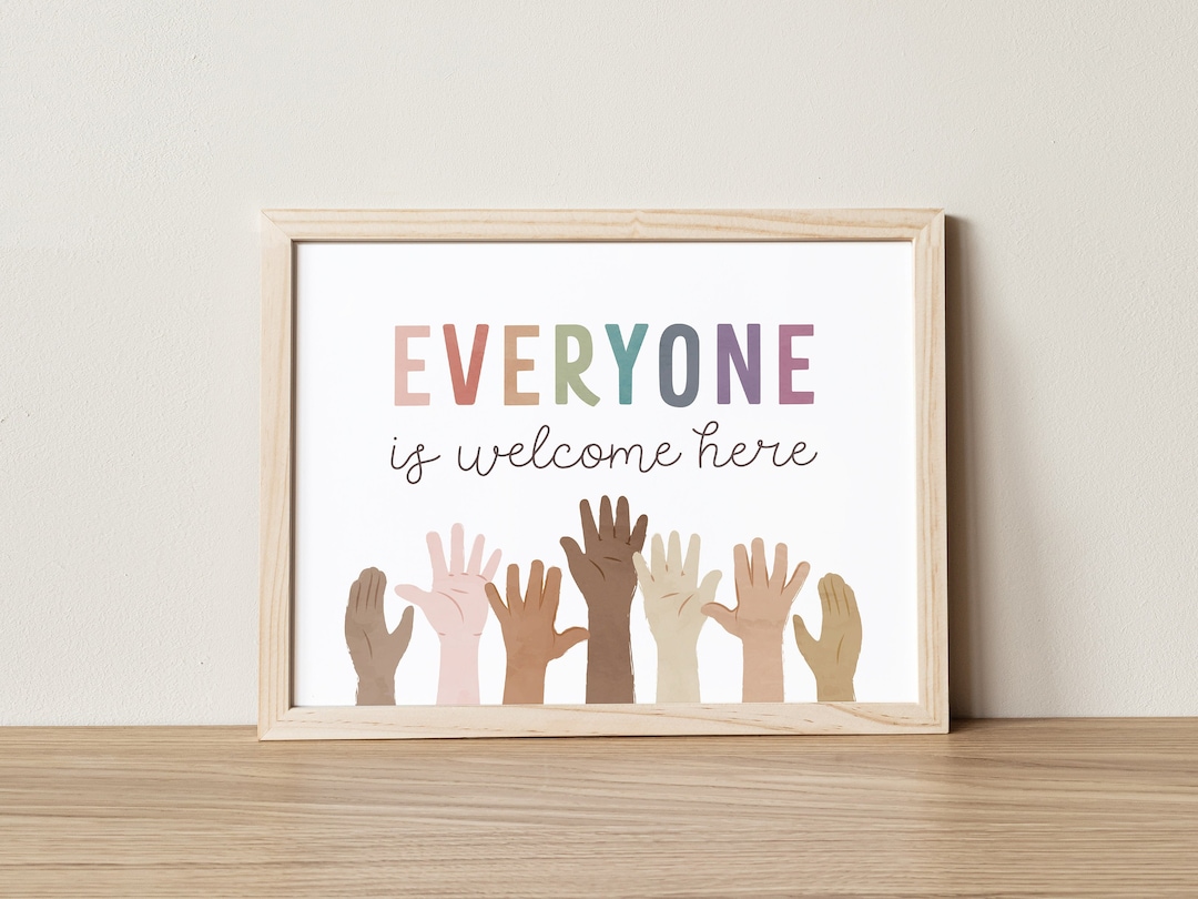 Everyone is Welcome Here, All Are Welcome, School Counselor Art, School ...