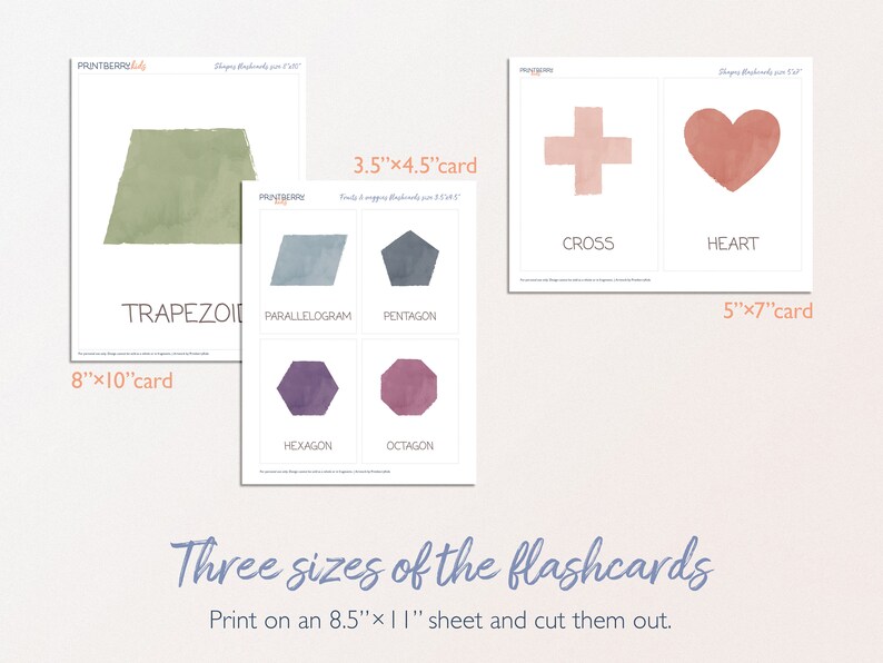 16 Rainbow Geometric Shapes Flashcards: Montessori Homeschool Printable (digital Download) - Etsy