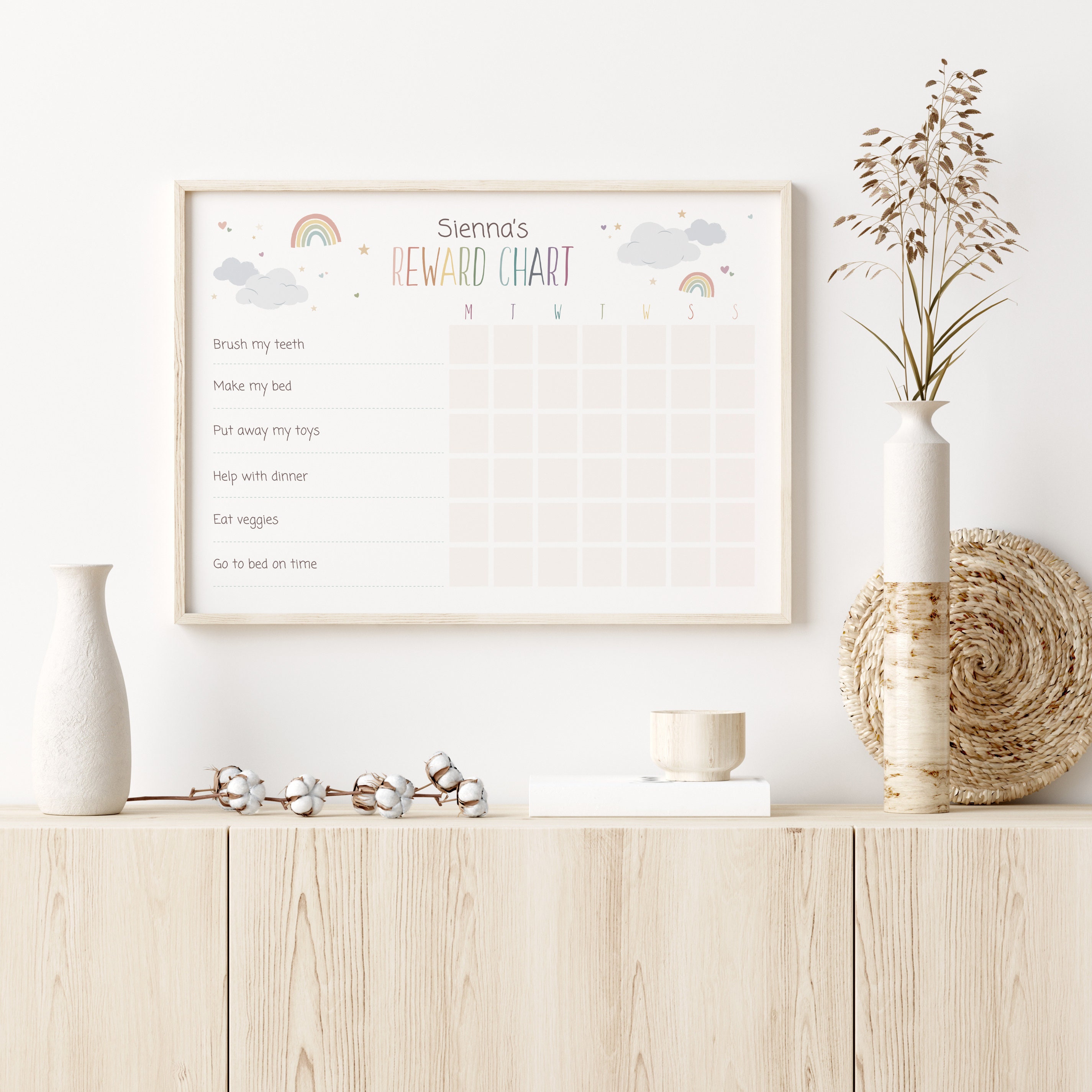 Editable Behavior Chart Printable Reward Charts Sticker - Etsy