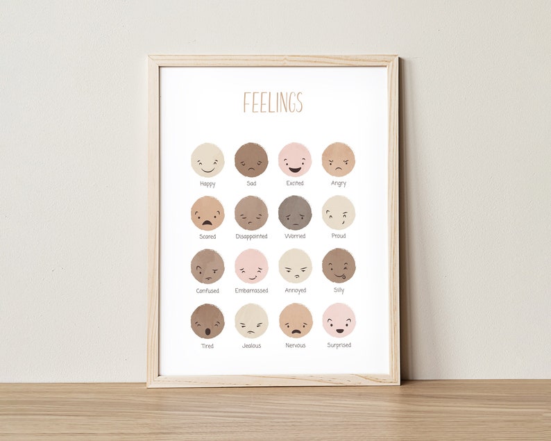 Buy Boho Feelings Chart: Montessori Classroom Emotions Poster (digital ...
