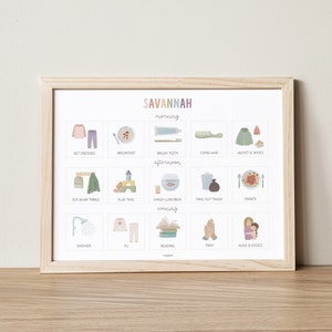 Editable Kids Routine Chart, Morning Routine, Toddler Bedtime Routine ...