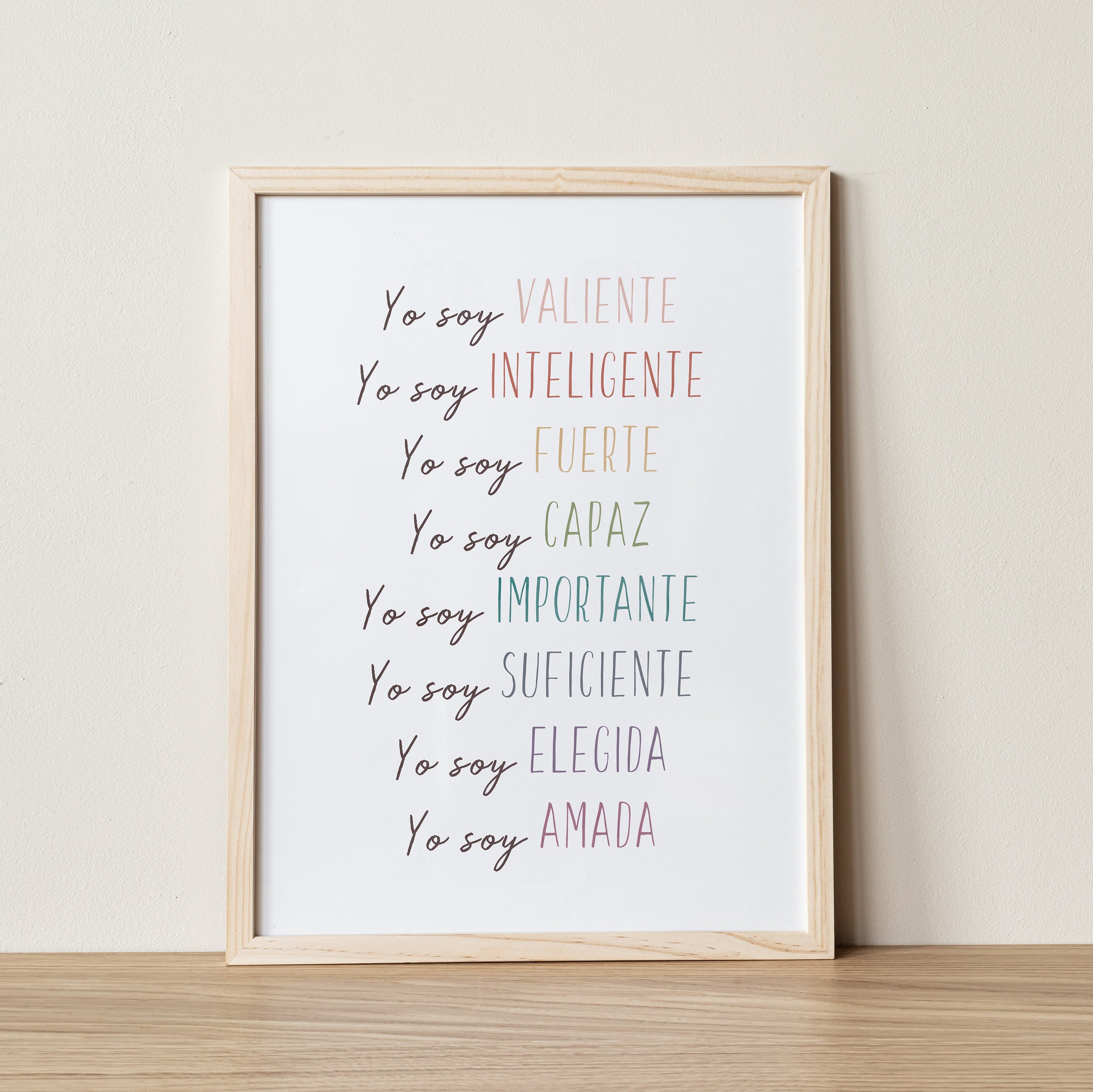 Spanish Affirmations Poster: Kids Room Decor (digital Download) - Etsy