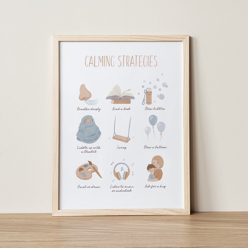 Calming Strategies Feelings Poster Educational Posters - Etsy