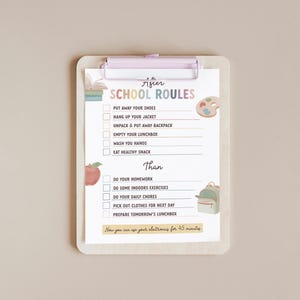 Editable Before & After School Checklist: Daily Routine Chart (digital ...