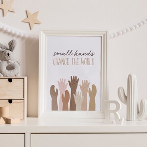 Small Hands Change the World, Educational Posters, Kids Room Decor ...