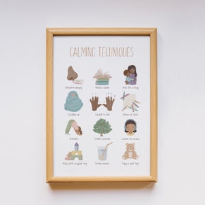 Feelings Chart, Calming Techniques, Calming Corner, Emotions Print ...