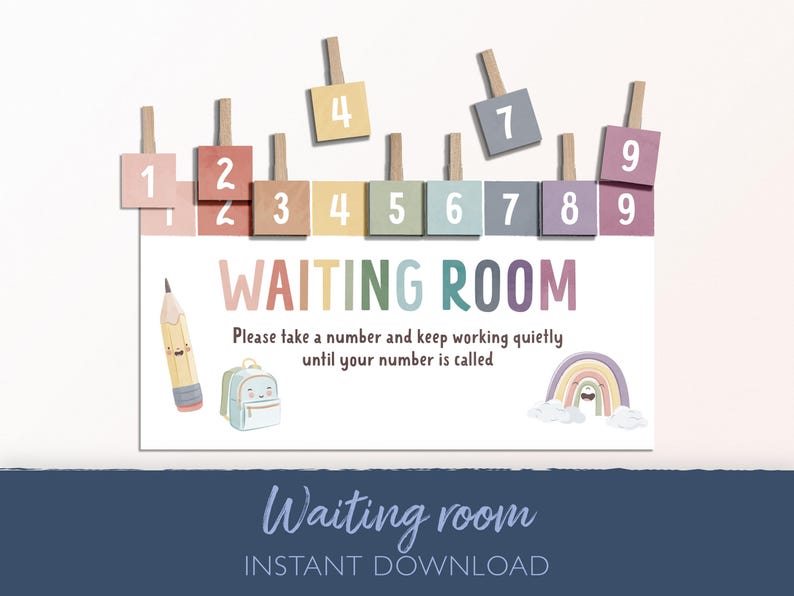Teacher Waiting Room Sign: Classroom Management Printable (digital ...
