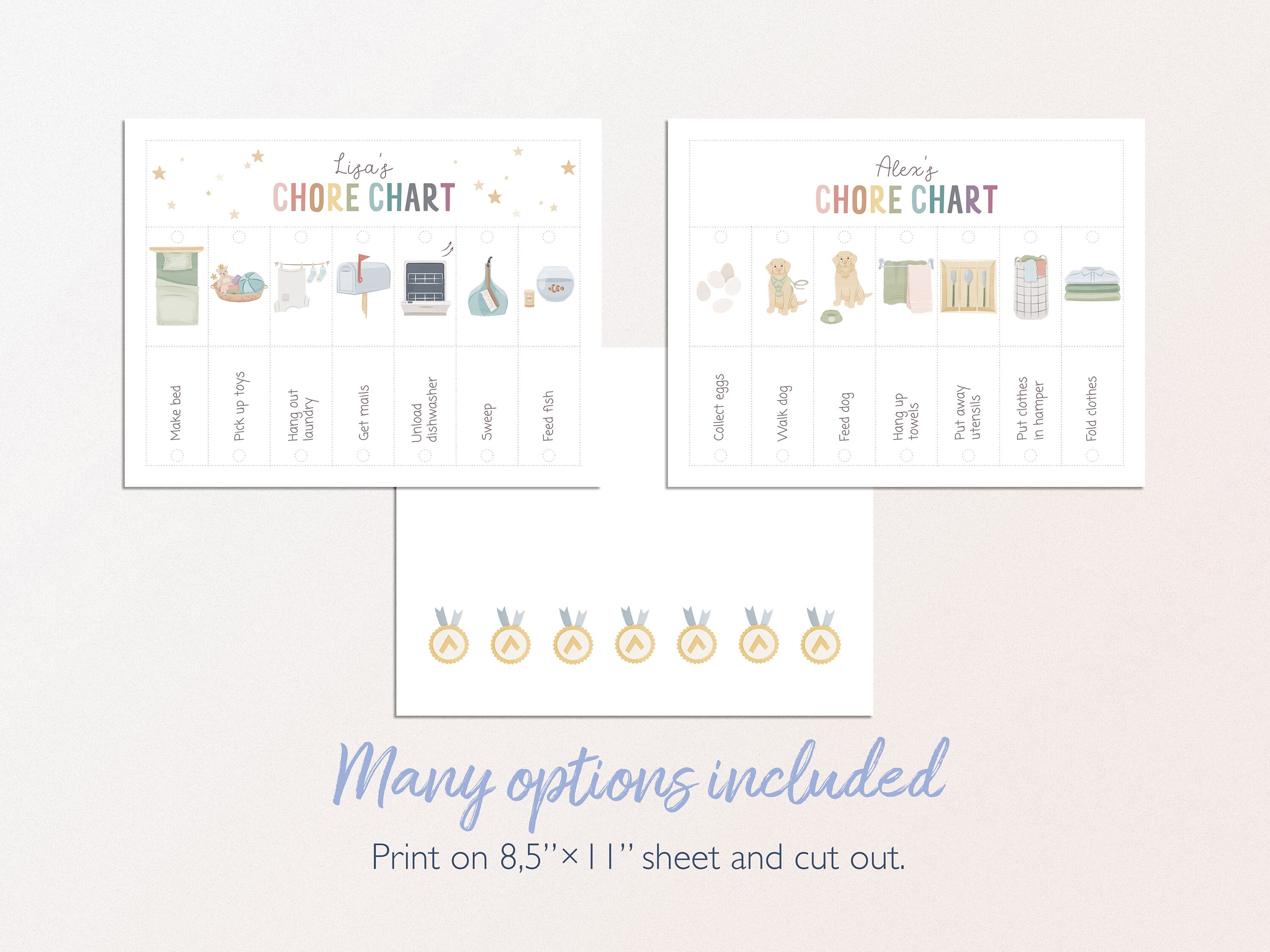 Picture Chore Chart for Kids: Editable Visual Schedule (digital ...