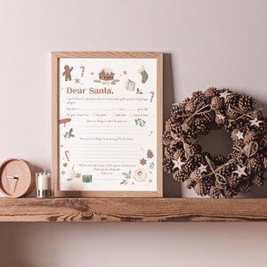 Kids' Christmas Wish List: Dear Santa Letter Template (digital Download ...