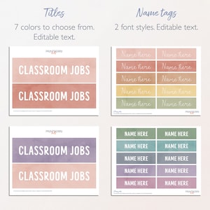 Editable Classroom Job Display: 32 Visual Task Cards (digital Download ...