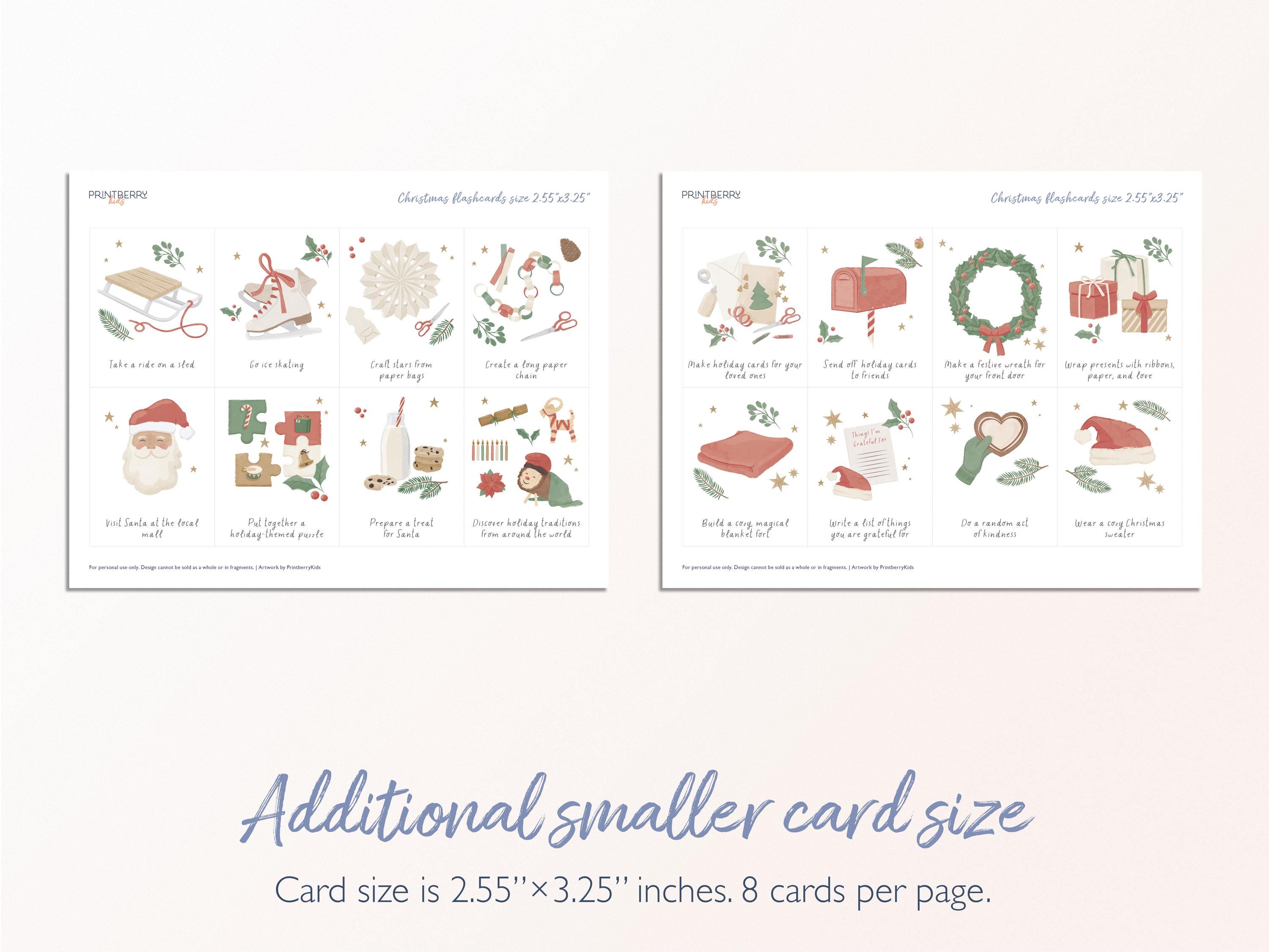 Editable Advent Calendar Activity Cards, Christmas Countdown, Kids ...
