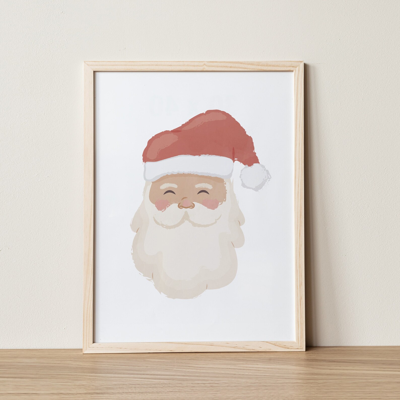 Santa Claus Print Santa Wall Art Boho Christmas Printable - Etsy