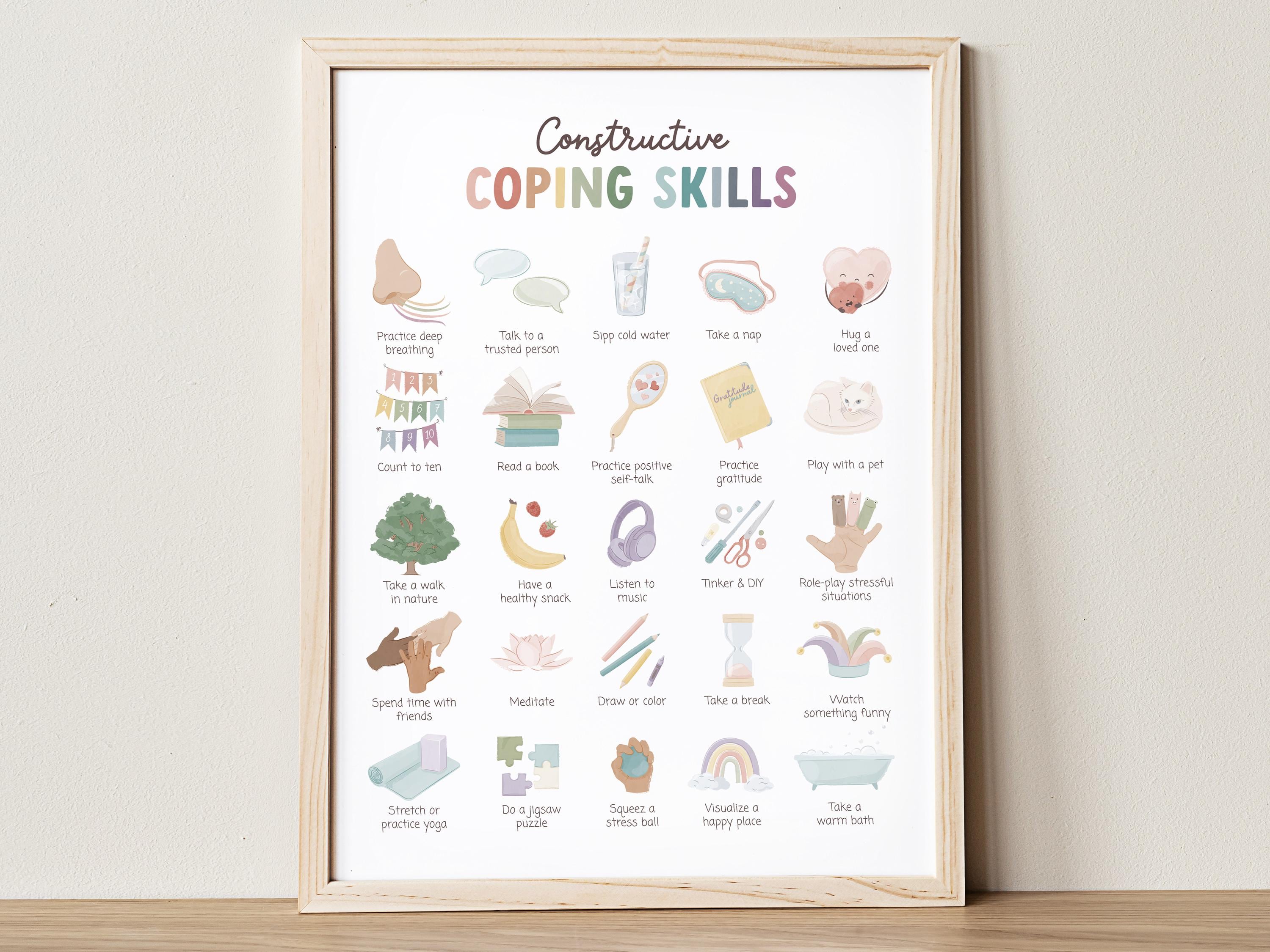 Coping Skills Poster: Calming Strategies for Kids (digital Download) - Etsy