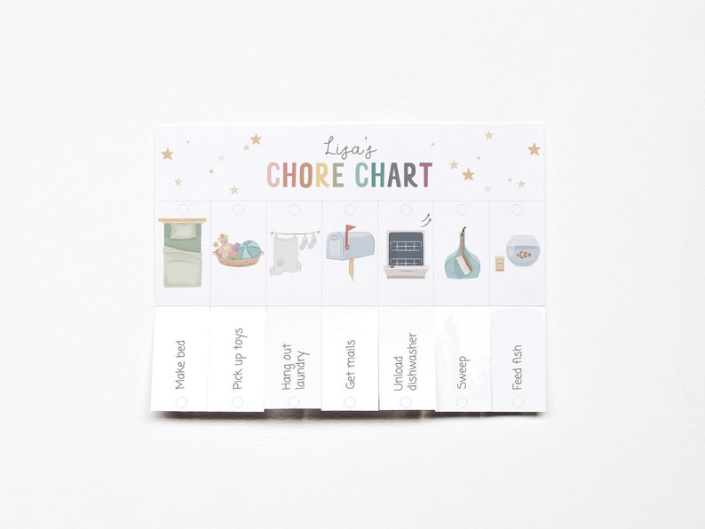 Editable Chore Chart Picture Chore Chart for Kids Visual - Etsy