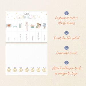 Editable Evening Routine Chart Planning Toddler Bedtime - Etsy