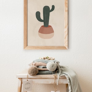Boho Cactus Print, Nursery Botanical Print Set, Succulent Prints, 3 ...