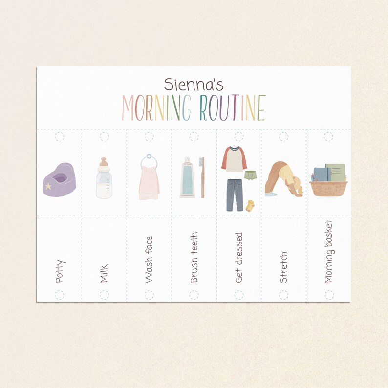 Editable Evening Routine Chart Planning Toddler Bedtime - Etsy Australia