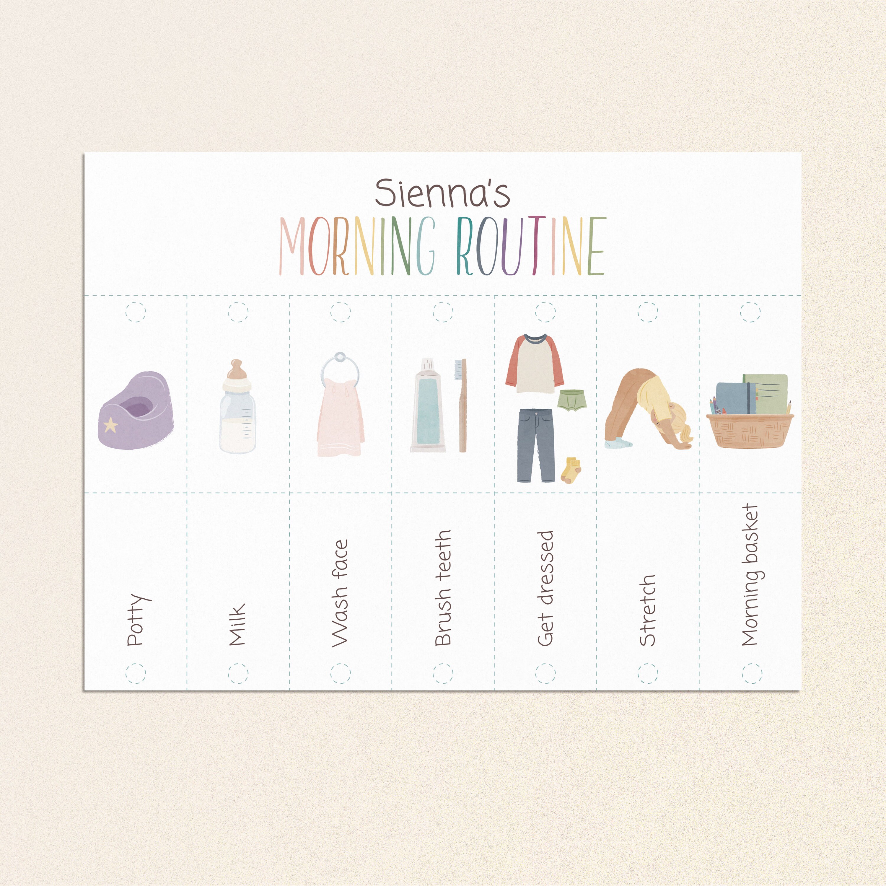 Editable Morning Routine Chart for Planning Toddler Routine - Etsy UK