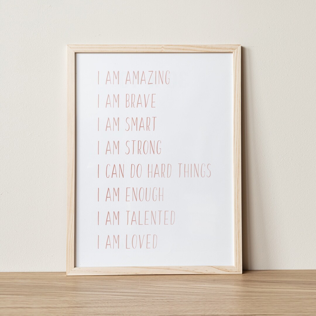 Affirmations Wall Art for Kids, Kid Affirmations, Educational Posters ...
