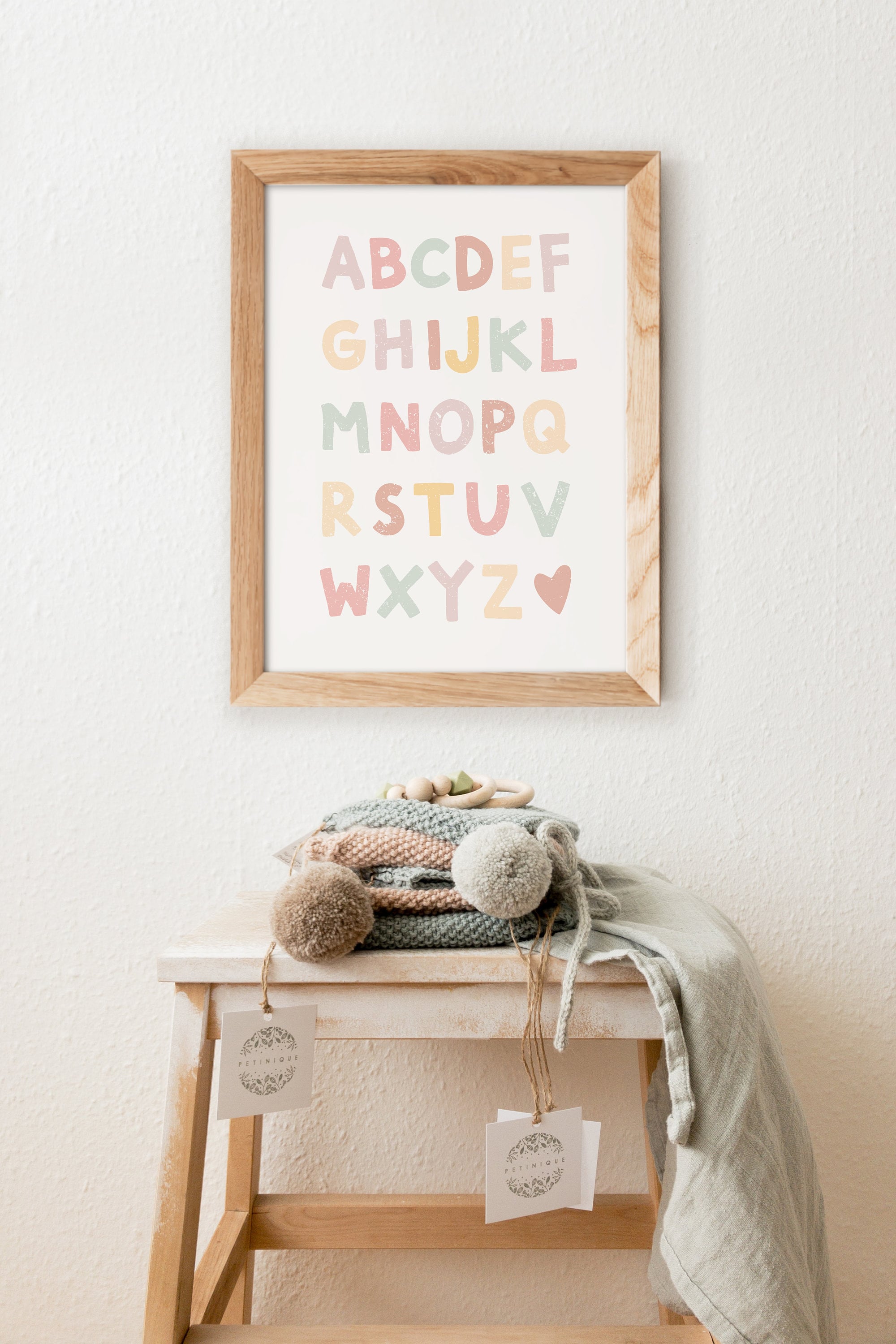 Abc Poster Alphabet Poster Playroom Wall Art Pastel | Etsy