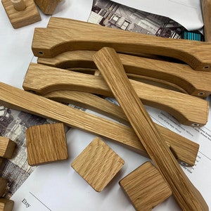 Unique Handcrafted Oak Cabinet Pull, Textured Wood Handle, Modern ...