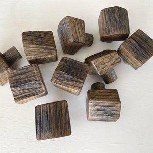 Unique Wooden Handles, Cabinet and Drawer Pulls, Textured Wood, Oak ...
