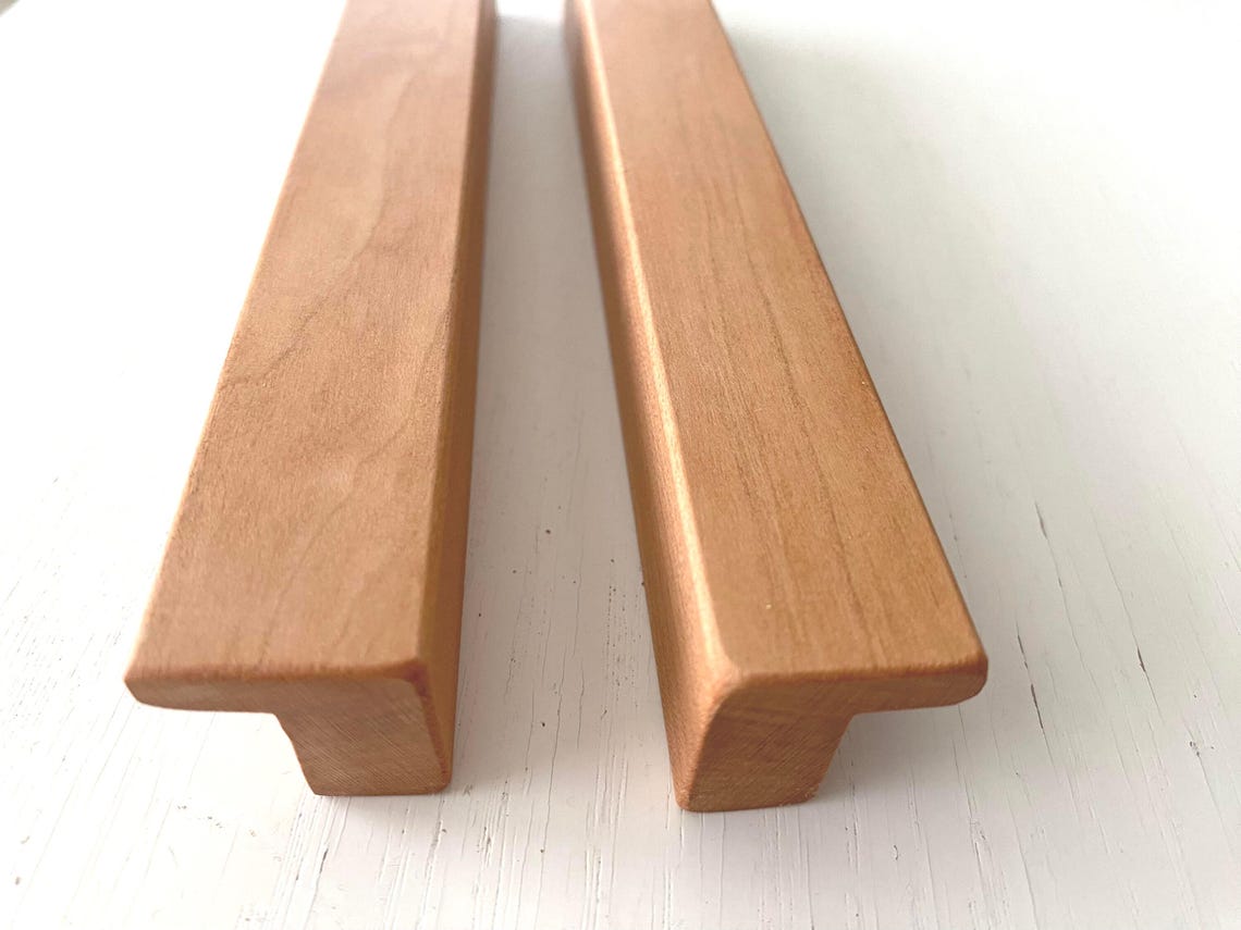 Handmade Wooden Cabinet Knobs – Minimalist Scandinavian Drawer Handles ...
