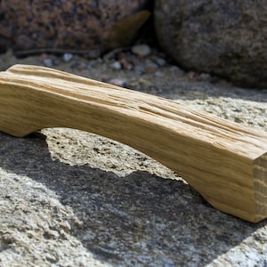 Handcrafted Oak Cabinet Handles, Textured Wood Drawer Pulls, Modern ...