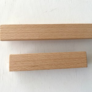 Beech Wood Handle, Drawer Pulls, Minimalist Handles, Cabinet Knob, Long ...