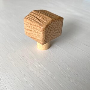 Unique Handcrafted Oak Cabinet Pull, Textured Wood Handle, Modern ...