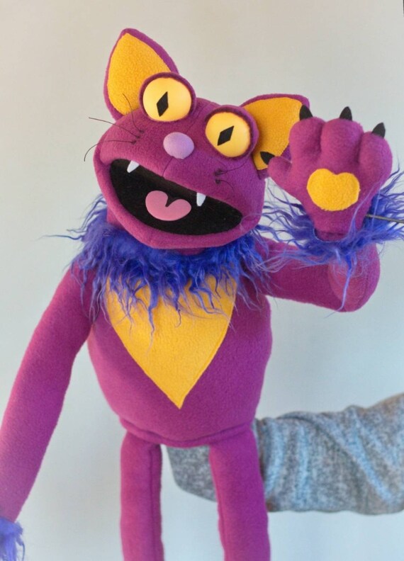 The Sunset Cat Puppet Scary Puppet Hand Professional Puppet - Etsy