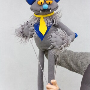 The Gray Cat Puppet Scary Puppet Hand Professional Puppet - Etsy