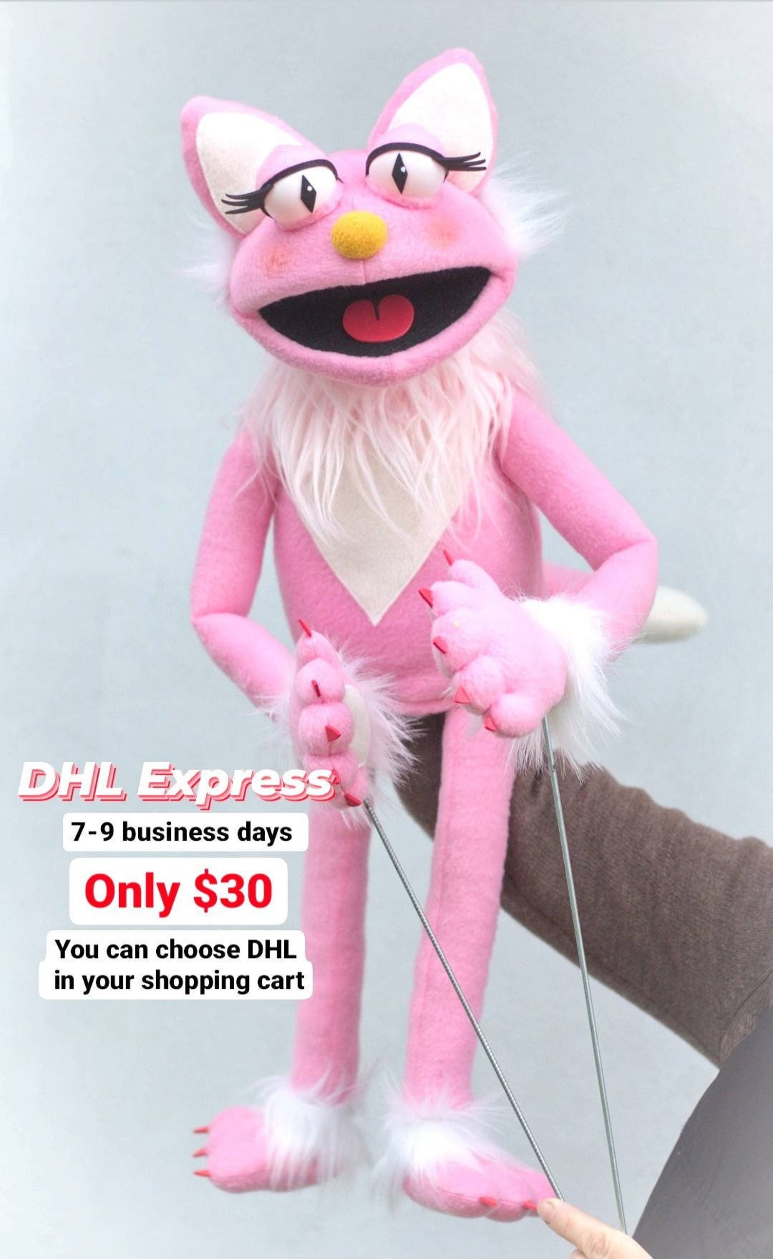 The Sunrise Cat Lady Puppet Hand Puppet Professional - Etsy