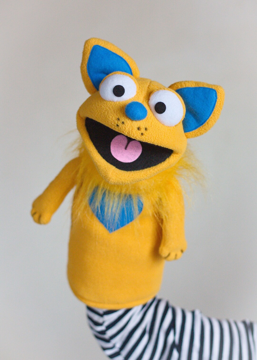 Brave Ukrainian Yellow Cat Yellow and Blue Funny Puppet Professional ...