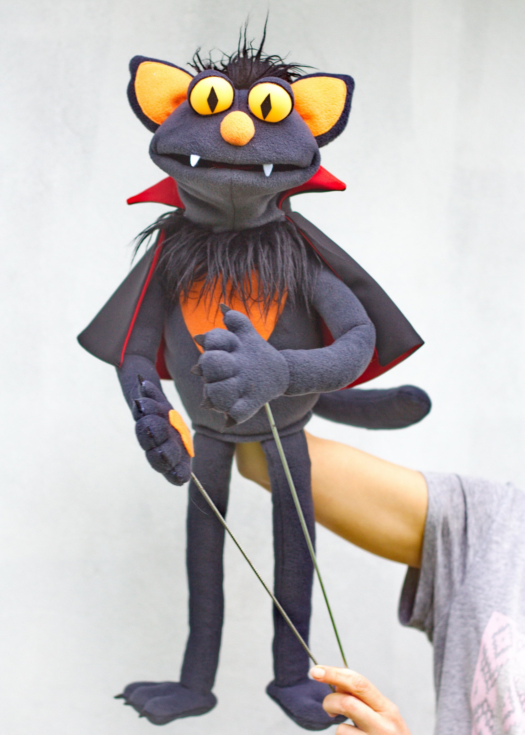 The Vampire Cat Puppet Halloween Scary Puppet Hand Puppet - Etsy