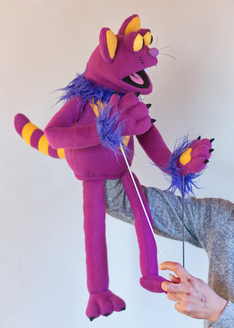 The Sunset Cat Puppet Scary Puppet Hand Professional Puppet - Etsy