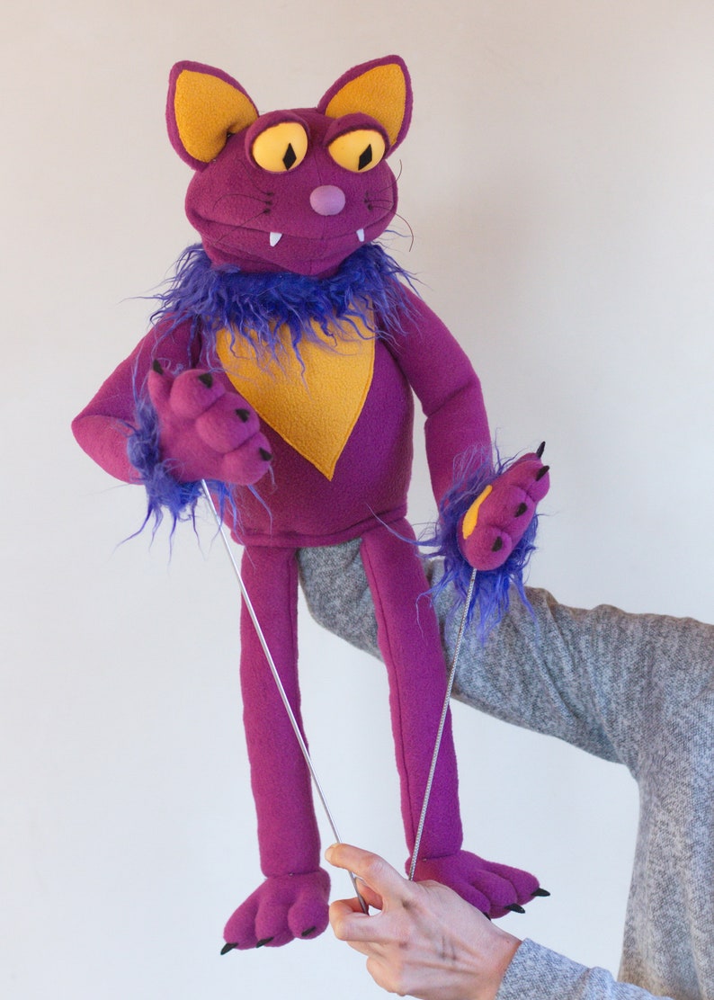 The Sunset Cat Puppet Scary Puppet Hand Professional Puppet - Etsy