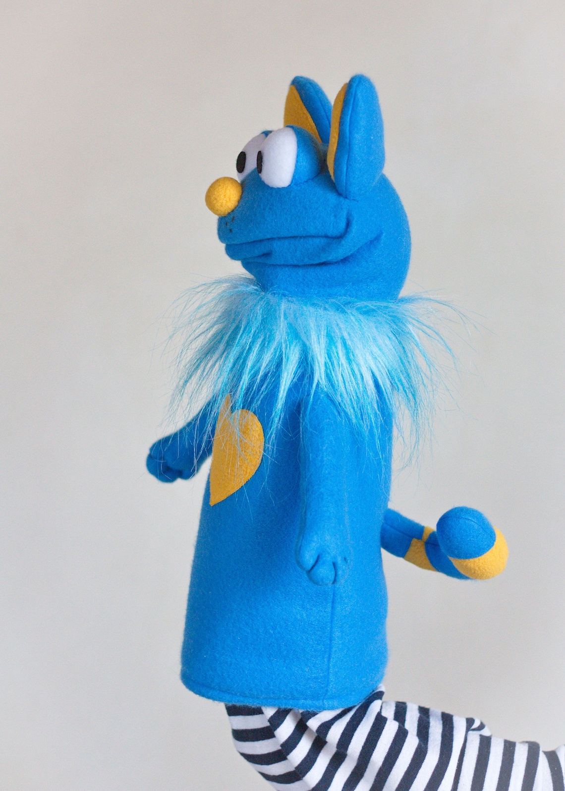 Brave Ukrainian Blue Cat Yellow and Blue Funny Puppet - Etsy