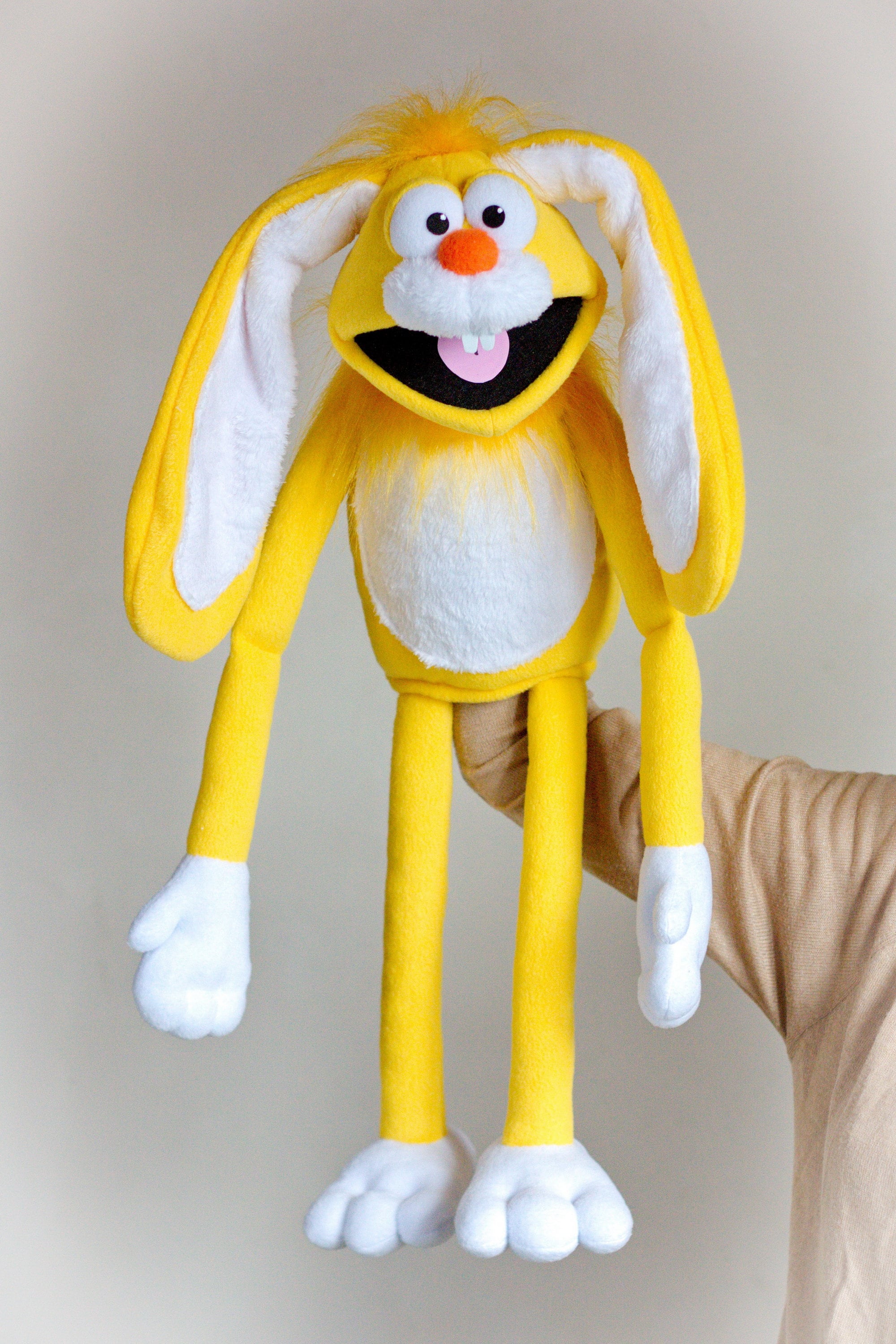 Funny Bunny Puppet Easter Rabbit Professional Hand Puppet - Etsy UK