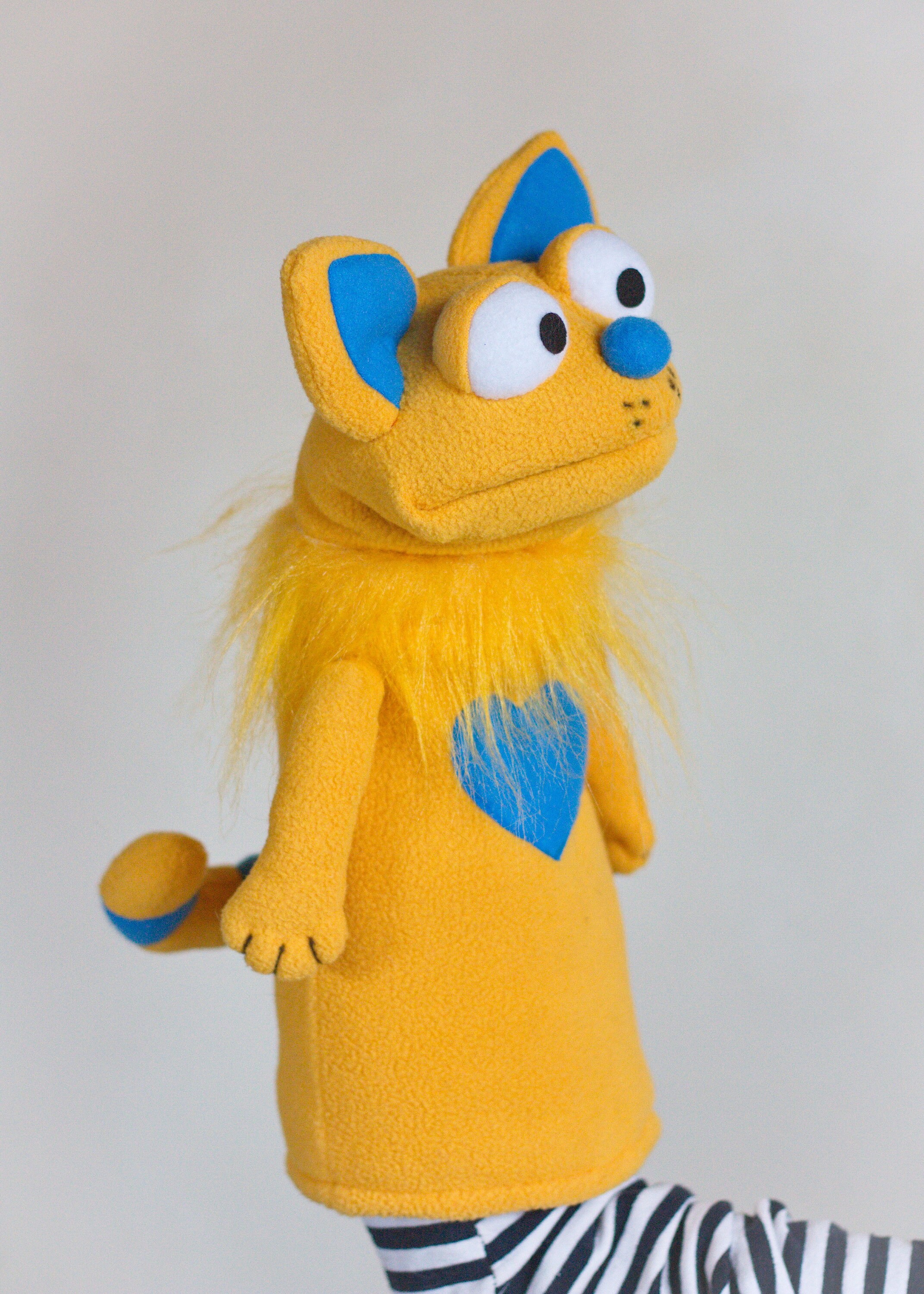 Brave Ukrainian Yellow Cat Yellow and Blue Funny Puppet Professional ...