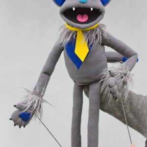 The Gray Cat Puppet Scary Puppet Hand Professional Puppet - Etsy